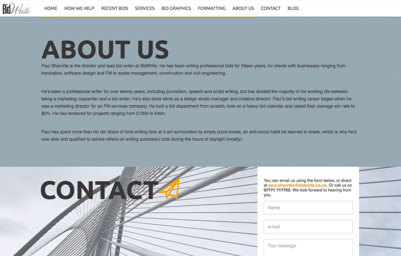 Bidwrite | Portfolio | Brighton Website Design